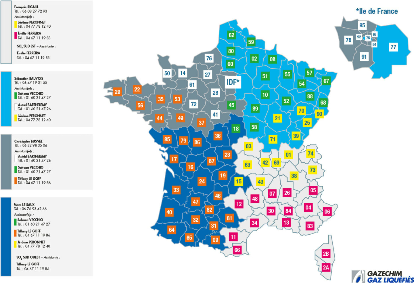 Notre réseau commercial sur toute la France