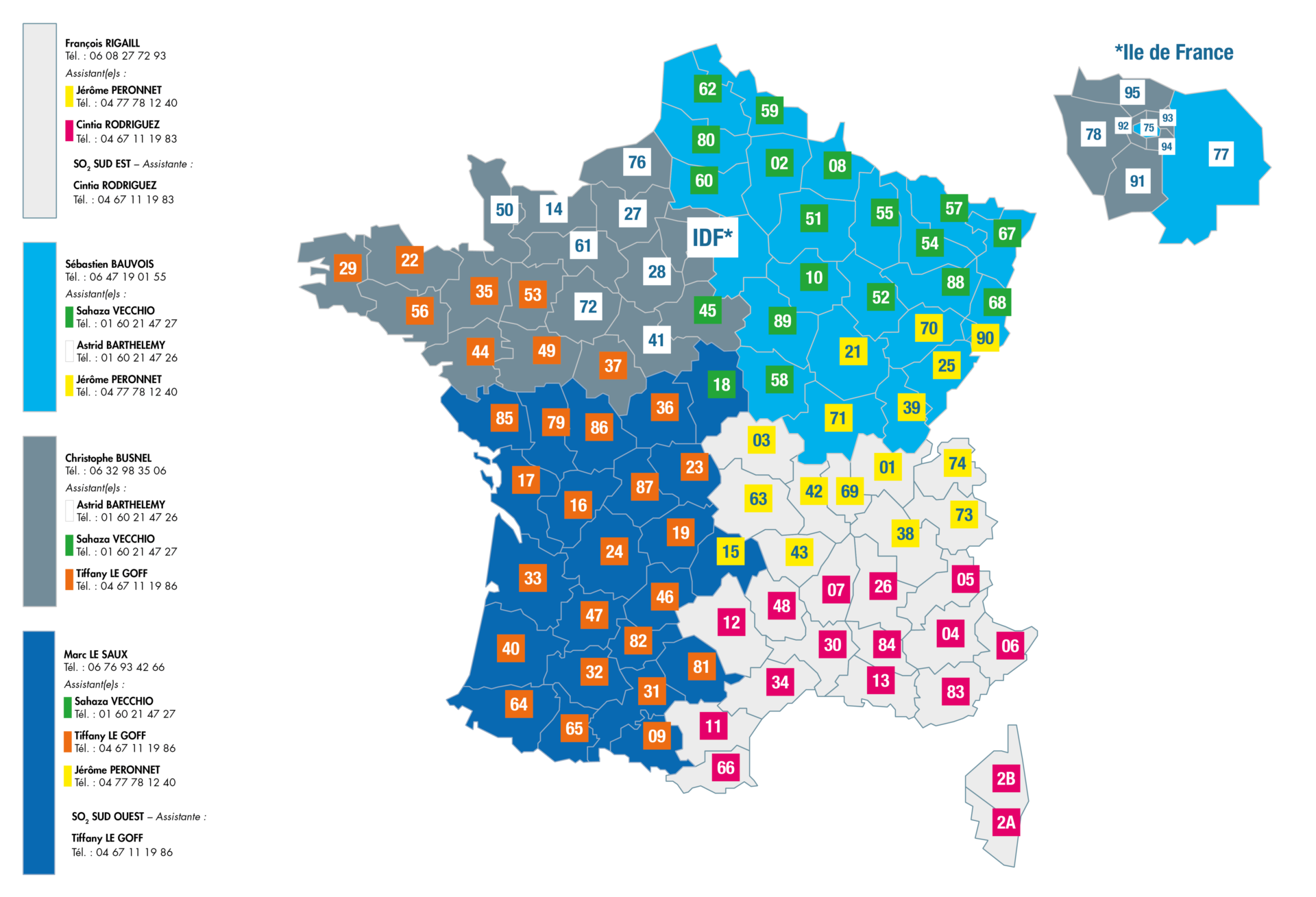 Notre réseau commercial sur toute la France